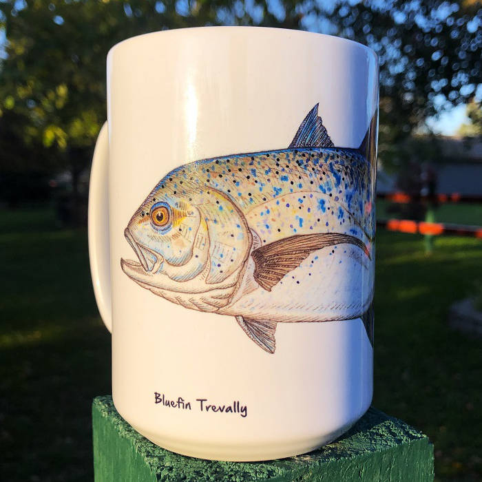 Bluefin Trevally Coffee Mug Jeff Currier Jeff Currier